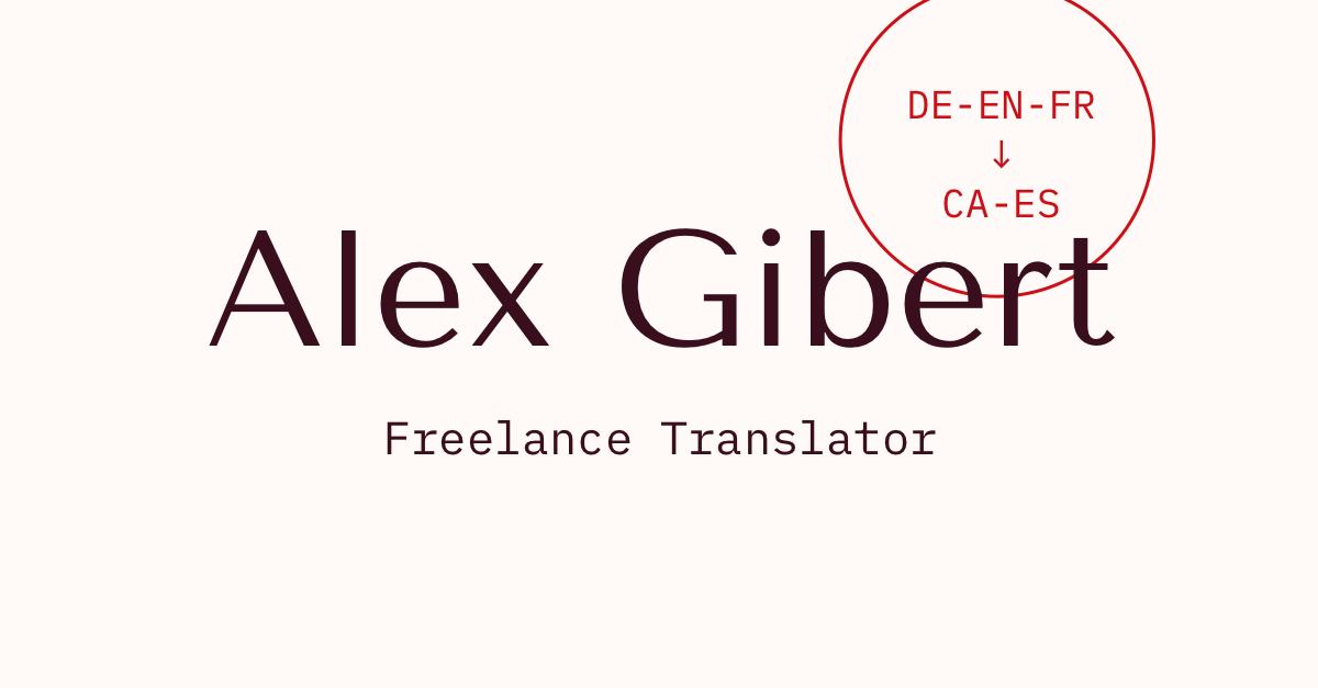 Alex Gibert | Translator